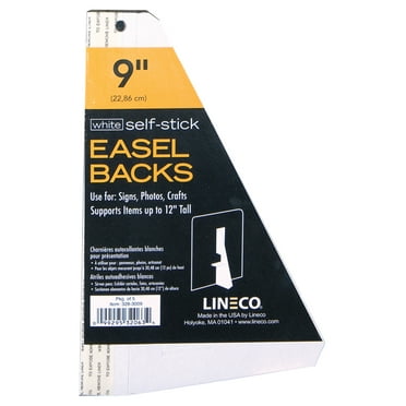 Lineco/University Products Self-Stick Easel-Backs, Black, 5/Pkg., 7 ...