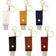 Compact Key Chain Organizer With Leather Strap, Smart Key Ring Holds 8 ...