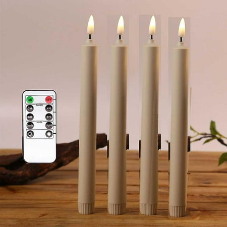 Tib 2 Pieces Remote Control Led Halloween Taper Candles,plastic 25.5 Cm ...