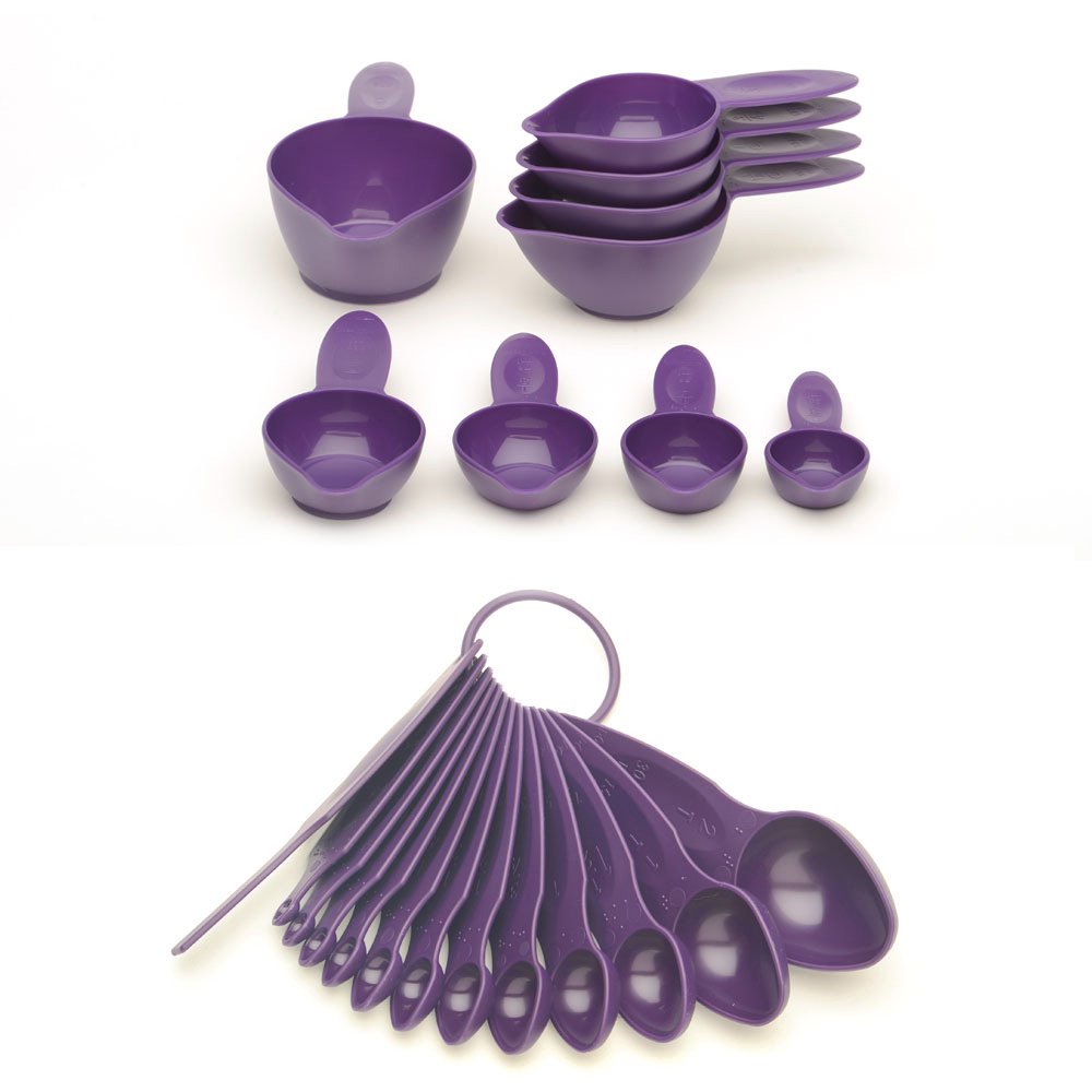 POURfect 22pc Dark Plum/Purple Measuring Spoon & Cup Sets are the ...
