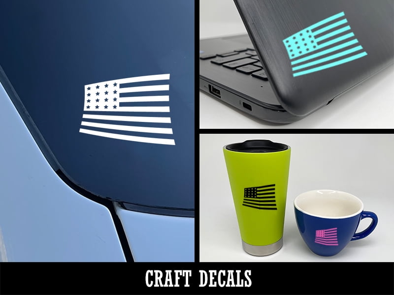USA United States of America Flag Fun Craft Vinyl Indoor Outdoor Decal ...