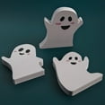3-Piece Halloween Ghost Tabletop Decorations, Rustic Wooden Signs for ...