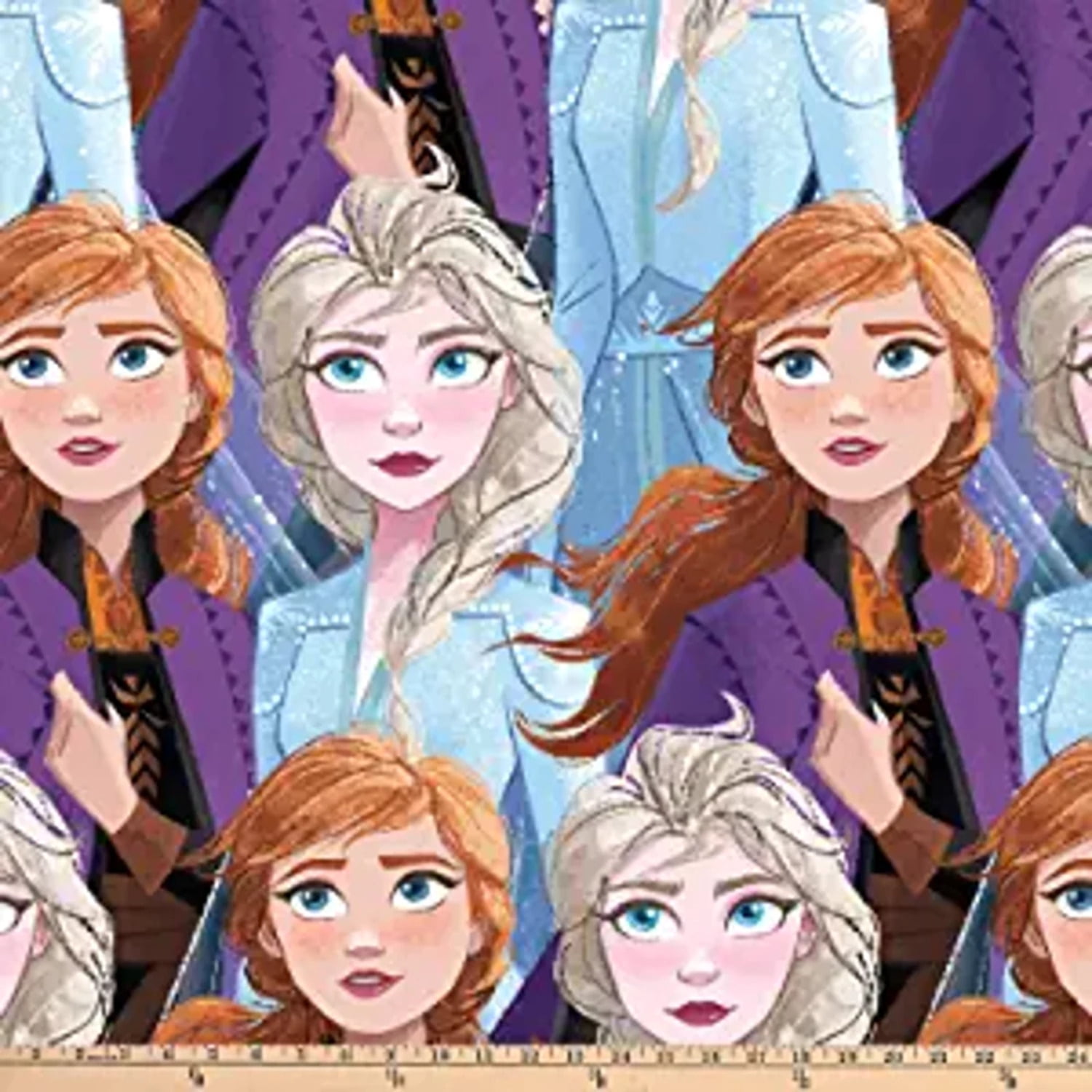 Frozen Elsa and Anna Packed Fleece Fabric - Walmart.com