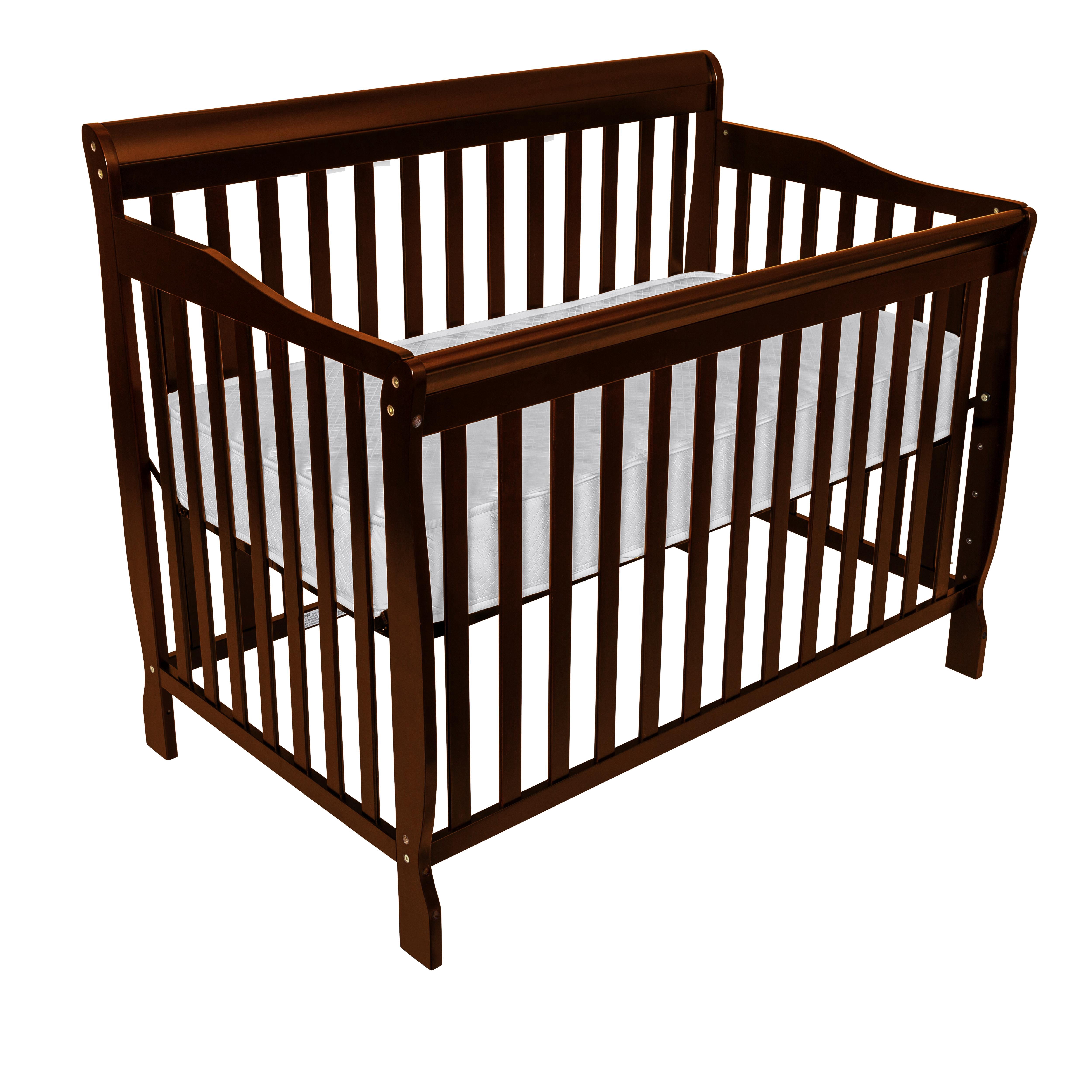 Fizzy Baby Full Size 4 In 1 Crib With 3 Positions Cherry Walmart