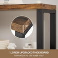 5-Tier 39.37" Wide Heavy Duty Bookshelf, Wood and Metal Bookshelf ...