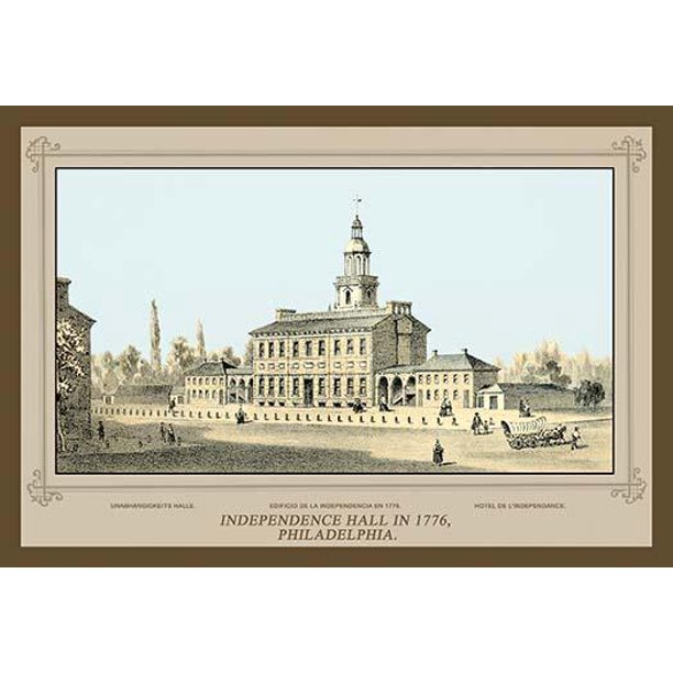 Independence Hall in 1776, Philadelphia- Fine Art Canvas Print (20" x ...