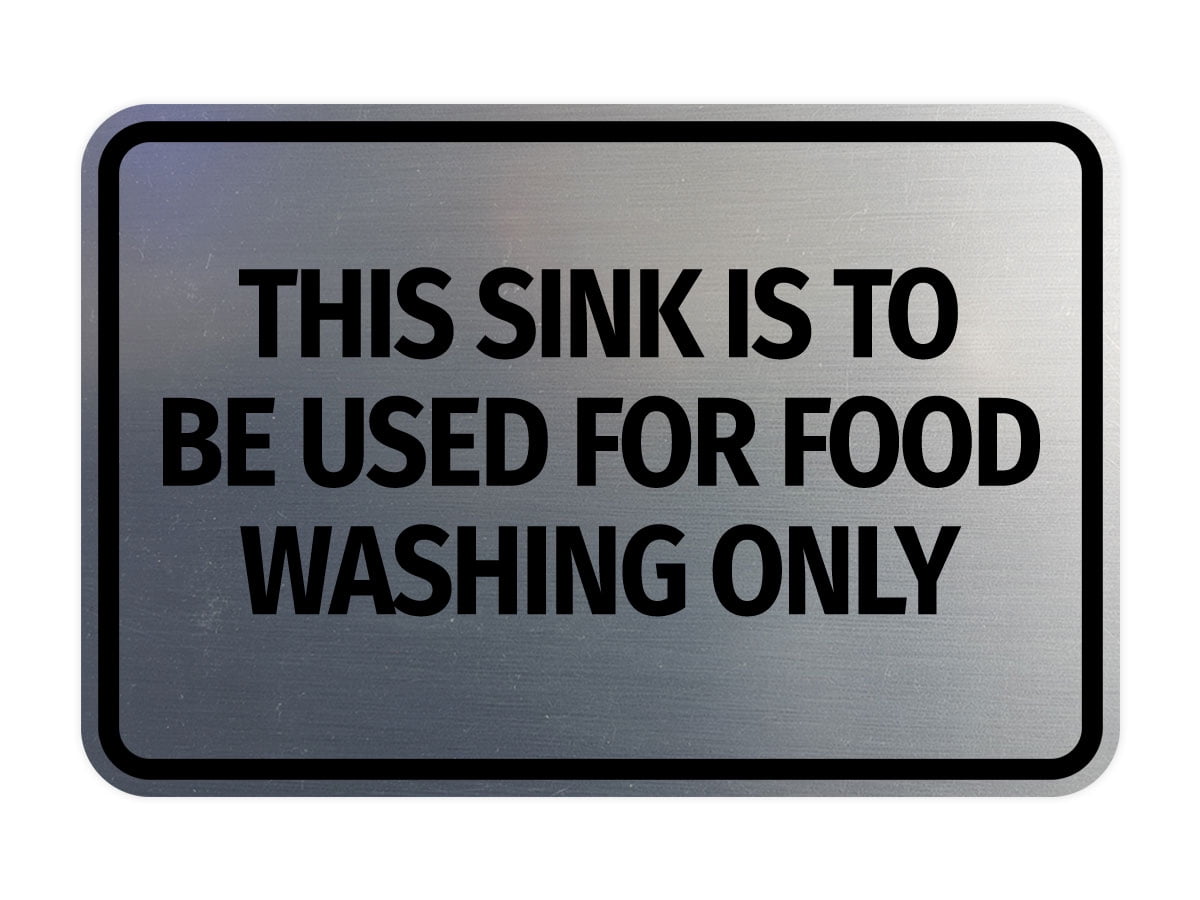 Signs ByLITA Classic Framed This Sink is to be Used for Food Washing ...