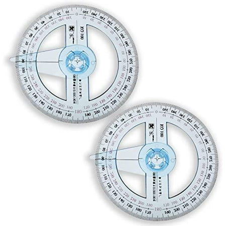 2pcs 360 Degree Protractor Full Circle Protractor with Swing Arm ...