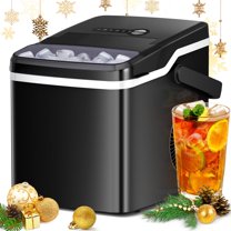 Simzlife 26 lbs/24H Countertop Ice Maker Machine, 9 Bullet-Shaped Ice ...