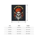 Durable Soft & Warm Flannel Blanket - Cozy Skull Design with Red & Gold ...