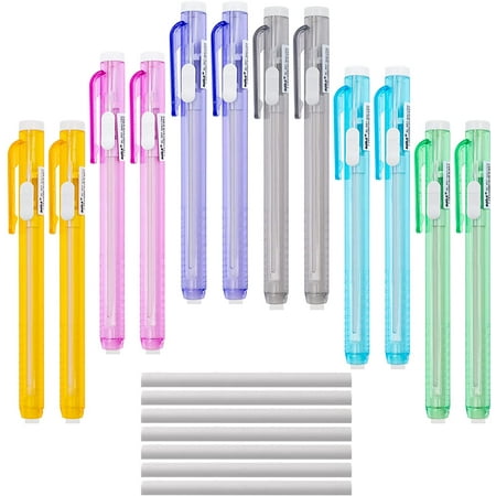 Eraser Pen Retractable Mechanical Eraser Pen, Include 12 Click Eraser ...