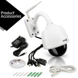 PYLE PIPCAMHD47 - Weatherproof HD Hi-Res IP Camera - 4x Optical Zoom ...