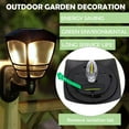 Maggift Solar Outdoor Wall Sconce Lights 10 Lumen LED Edison Bulb ...
