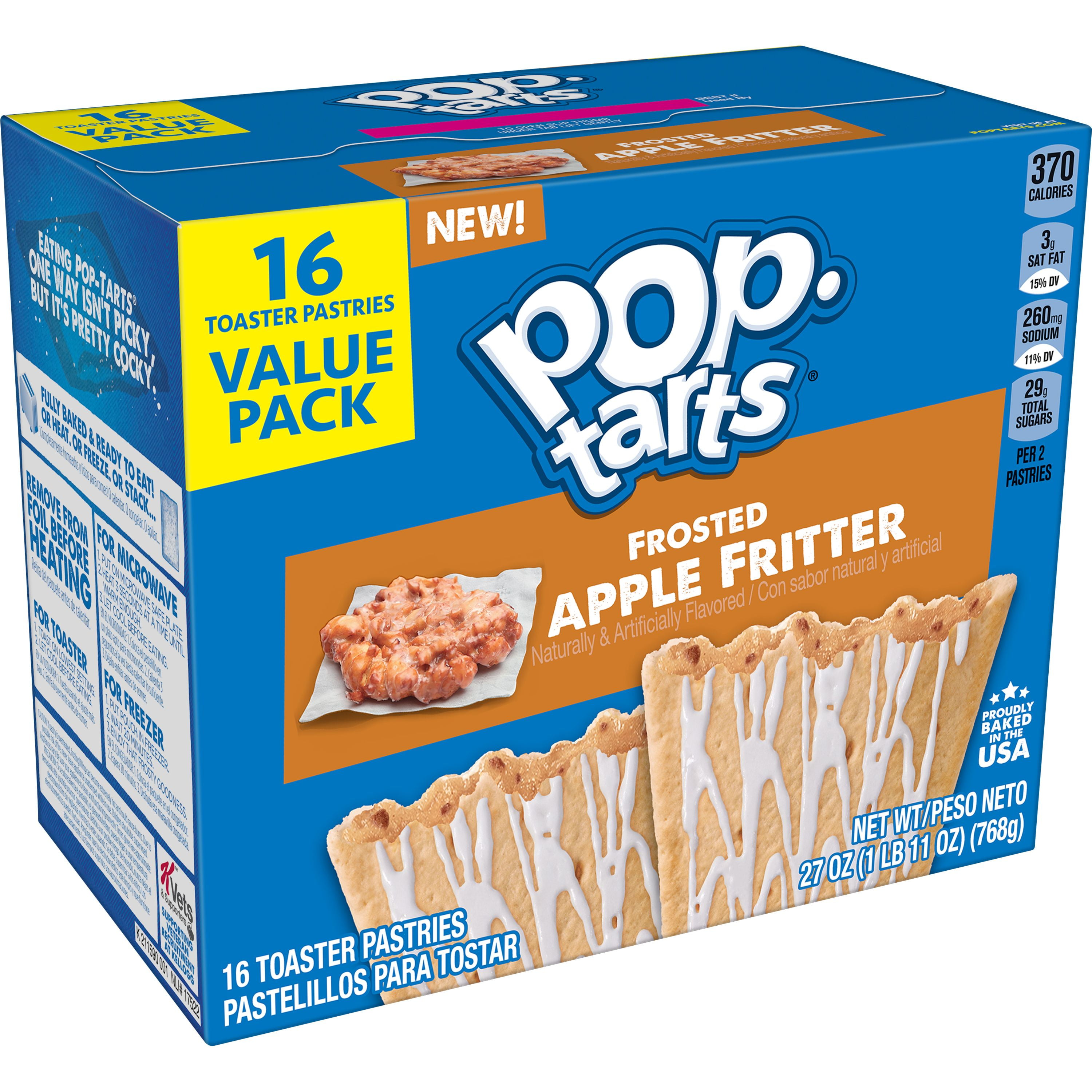 Pop-Tarts Toaster Pastries, Frosted Apple Fritter, 8 Ct, 27 Oz, Box ...