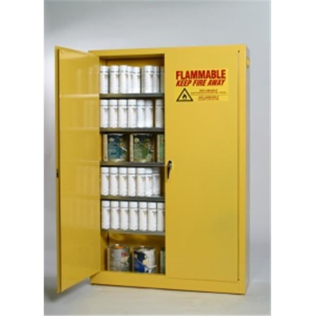 Paint And Ink Safety Storage Cabinets - Yellow Two Door Manual Five ...