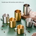 AOOOWER 4pcs Rustproof Stainless Steel Coffee Mugs With Smooth Interior ...