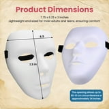 Nicky Bigs Novelties White Face Mask Full Cover DIY Costume Accessory ...