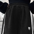 CAUYDY Girl's Side Striped Baggy Sweatpants Waist Wide Leg Track Pants ...