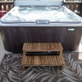 Titan Great Outdoors Teak Portable Spa Steps, 2-Tier Hot Tub Steps ...