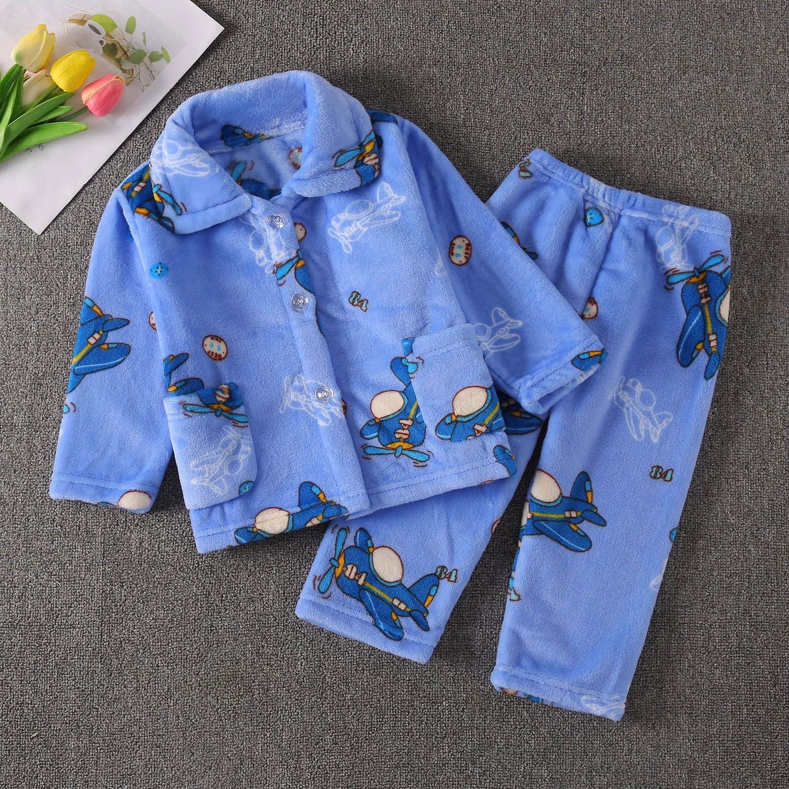 Click here for Zhangmingg Boys Long Sleeve Sleepwear Set Winter W... prices