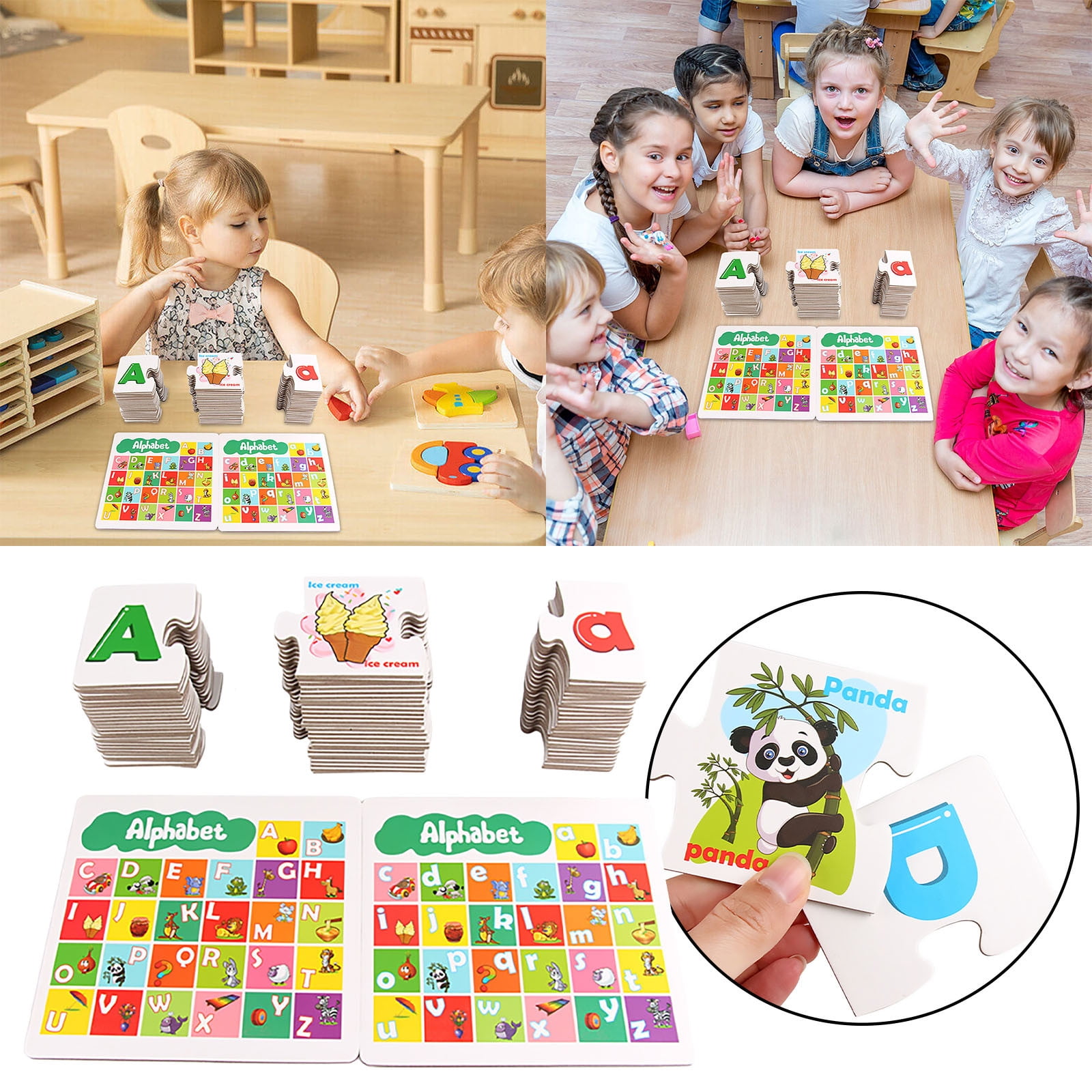 Letters Set ABC Alphabet Colorful A Z Animal Uppercase Lowercase Fridge ...