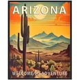 DailyMood Retro Arizona Mountain Landscape Scenery Wall Art Poster ...