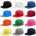 Light Blue Blank Flat Bill Snapback Cap, Solid Plain Adjustable Hip Hop ...