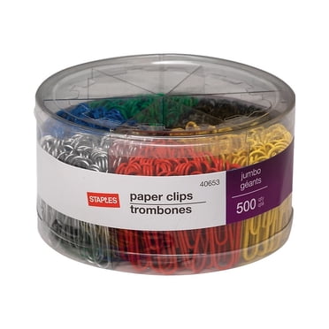 Universal One Vinyl-Coated Wire Paper Clips, Jumbo, Assorted Colors ...