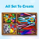 Darice Arts & Crafts Kit - 500+ Piece Kids Supplies & Materials Box ...