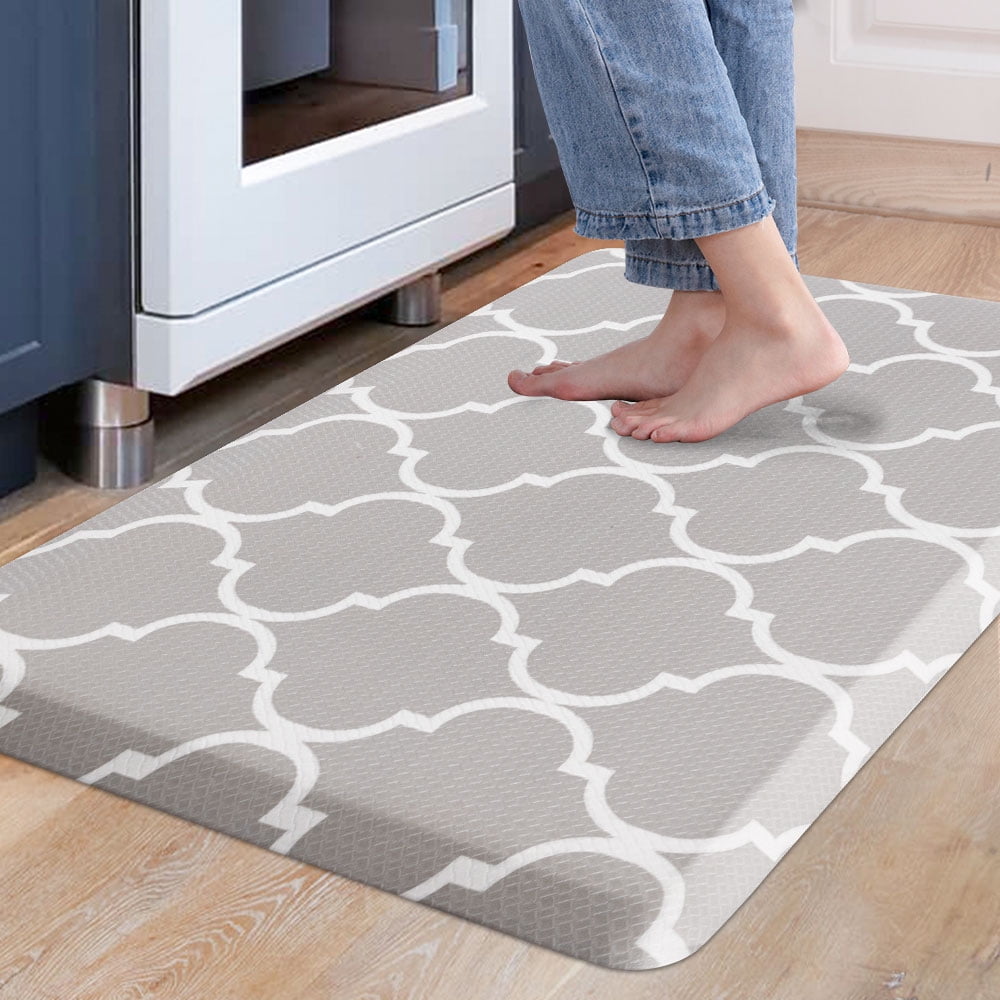 Carvapet Moroccan Cushioned Anti Fatigue PVC Foam Kitchen Rug Standing ...