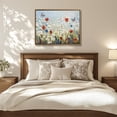 Affixzi Wildflower Field Wall Art, Red White Blue Butterfly Print ...
