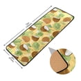 Cartoon Coconut Leaves Pattern Runner Rug 24x72 Inch Cushioned Non Slip ...
