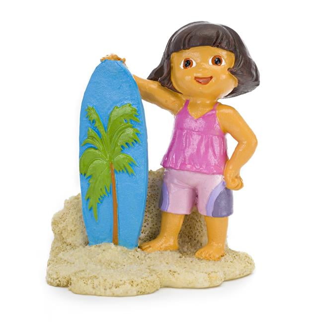 Dora Explorer with Surfboard Aquarium Ornament, 3 in. - Walmart.com
