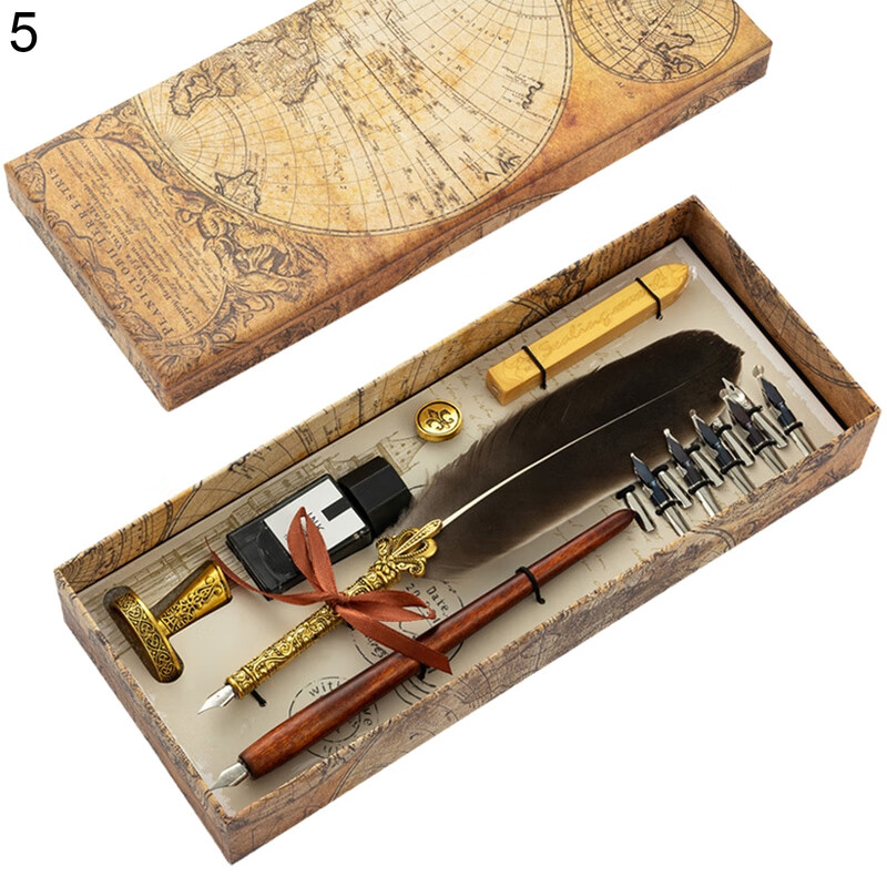 Papaba Quill Pen Set,1 Set 0.5mm Nice-looking Quill Pen Set Smooth ...