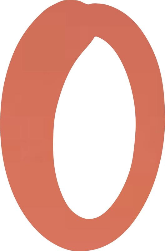 Acrylic Letter O Blank Craft, 10'' Tall Pastel Coral Custom Wedding ...