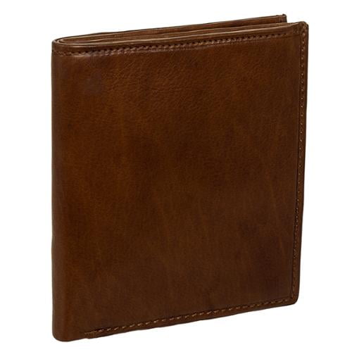 Men's Leather Big Hipster Bifold Wallet (British Brown) - Walmart.com