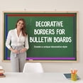 16 Roll 524 ft Bright Bulletin Board Borders Colorful Scalloped Rolled ...