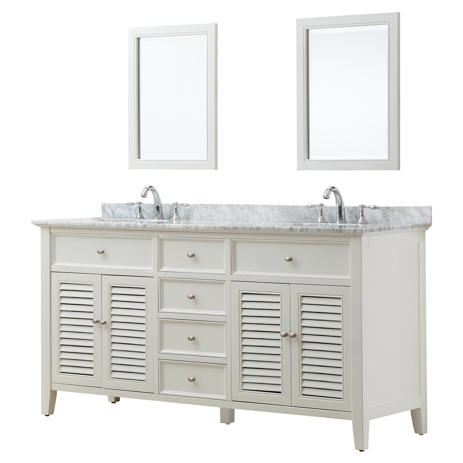 Direct Vanity Sink Shutter 6070D12 70 in. Double Bathroom Vanity ...