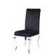 Acme Fabiola Side Chair (Set of 2) in Fabric and Stainless Steel ...