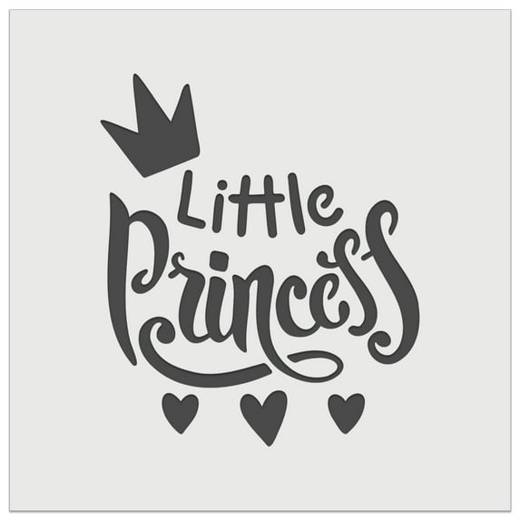 Little Princess Cursive with Crown and Hearts DIY Cookie Wall Craft ...