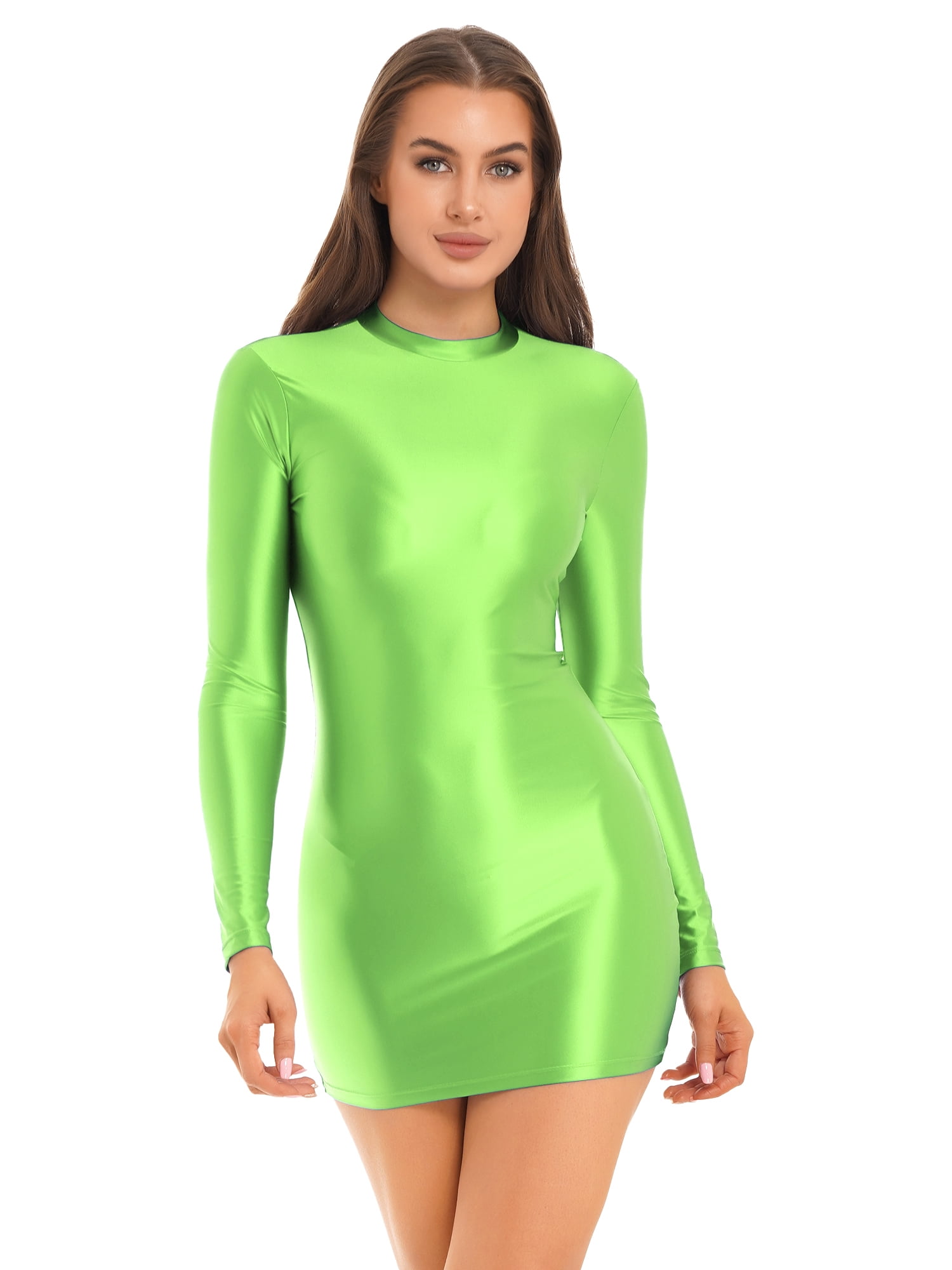 YiZYiF Womens Pencil Dress Glossy Long Sleeve Bodycon Mini Dress Party ... YiZYiF Womens Pencil Dress Glossy Long Sleeve Bodycon Mini Dress Party ...