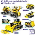 5 in 1 STEM Robot Toy Building Kit, 452 PCS Blocks App & Remote Control ...