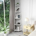 UBesGoo 5 Tier Corner Shelf, 70 inch Modern Bookshelf Bookcase Storage ...