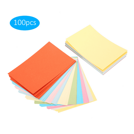 Fyydes Painted Card,100Pcs Blank Color Card Paper Cardstock Hand ...