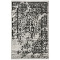 SAFAVIEH Adirondack Zoey Traditional Faded Area Rug, Silver/Black, 11 ...
