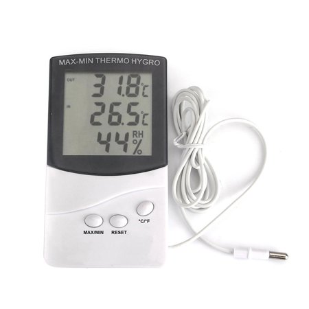Indoor Outdoor LCD Display Thermometer Battery Powered Hygrometer ...