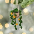 Car Hangings Hand Crocheted Potted Wool Pendants Car Rearview Pendants ...