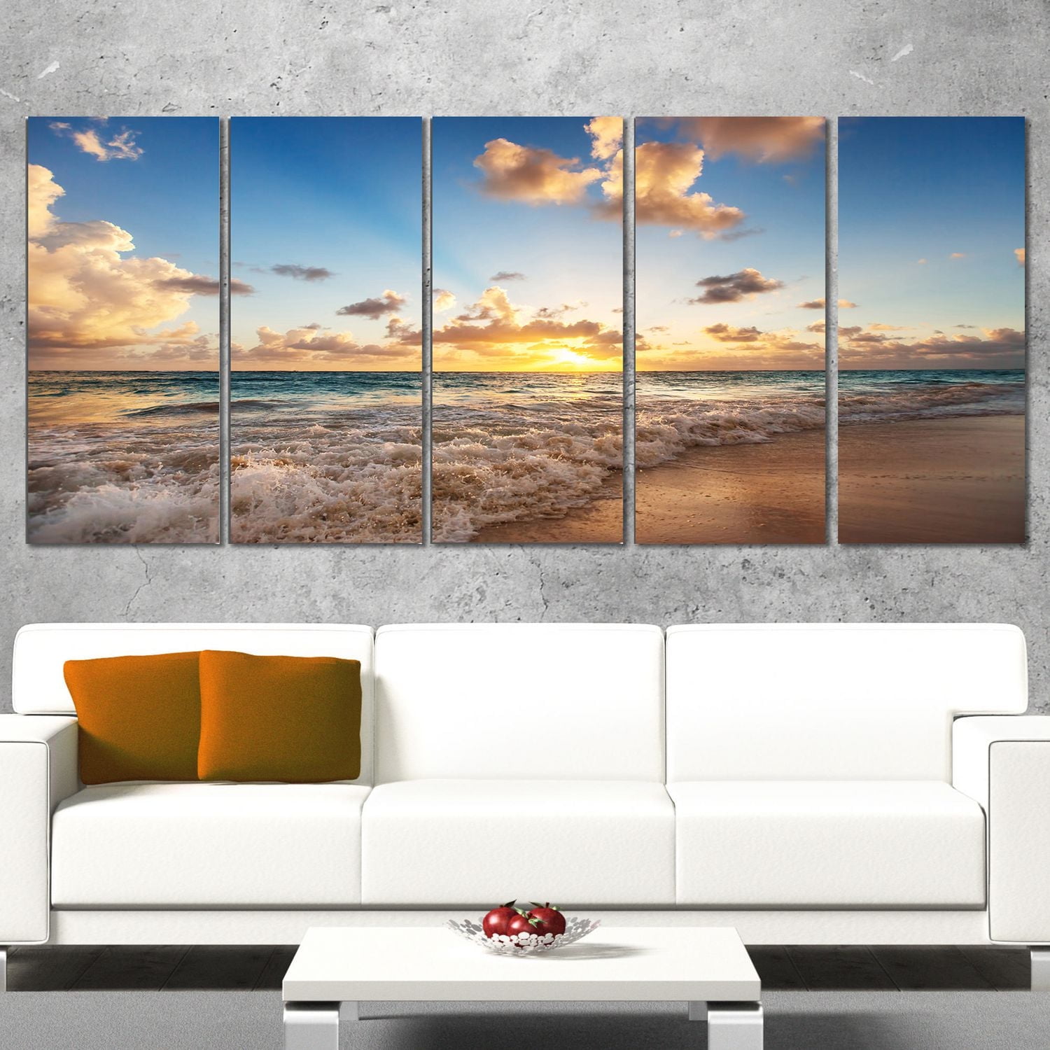 Click here for Designart Design Art Sunrise On Beach Of Caribbean... prices
