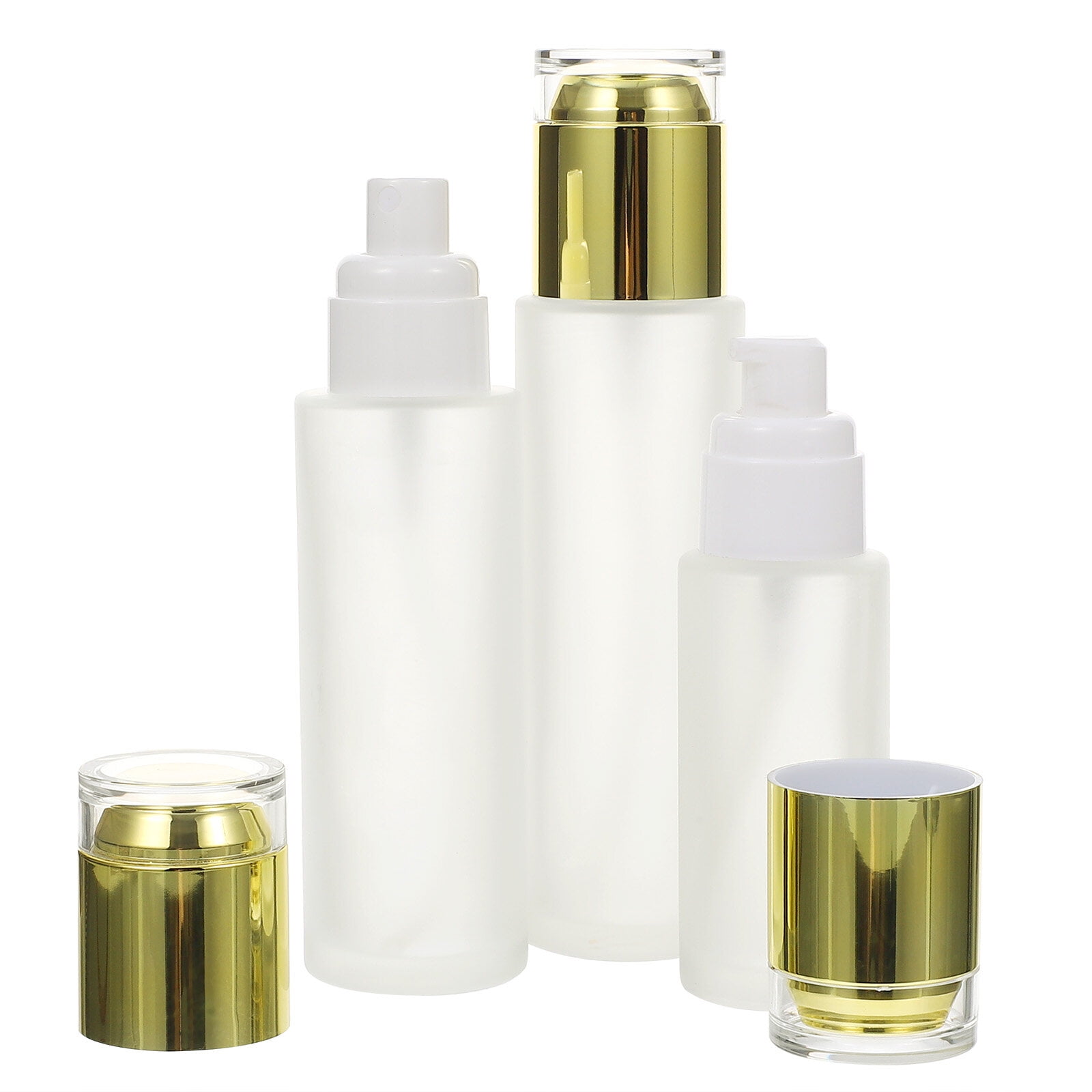 Travel Lotion Pump Makeup Shampoo Dispenser Spray Refillable Container ...