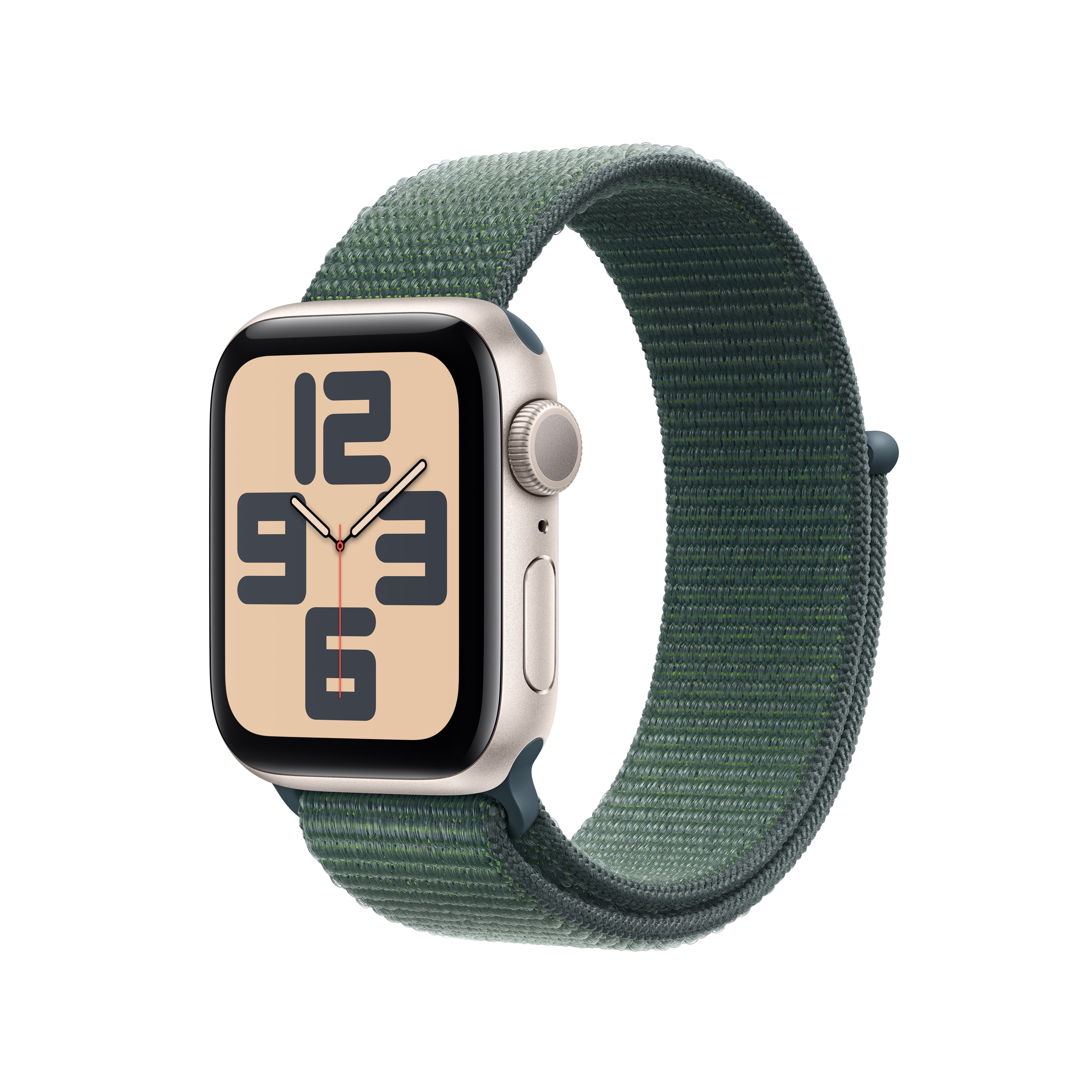 Apple Watch SE2 40mm GPS Starlight Aluminum Case with Lake Green Sport ...